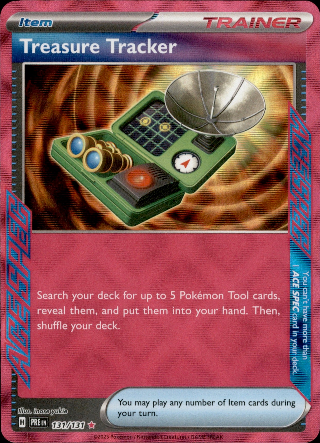 Treasure Tracker ACE SPEC Rare SV: Prismatic Evolutions 131/131 NM ...